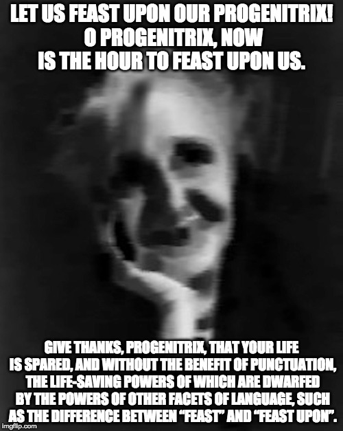 Increasingly Verbose: Let’s eat(,) Grandma – Simon J. Evnine